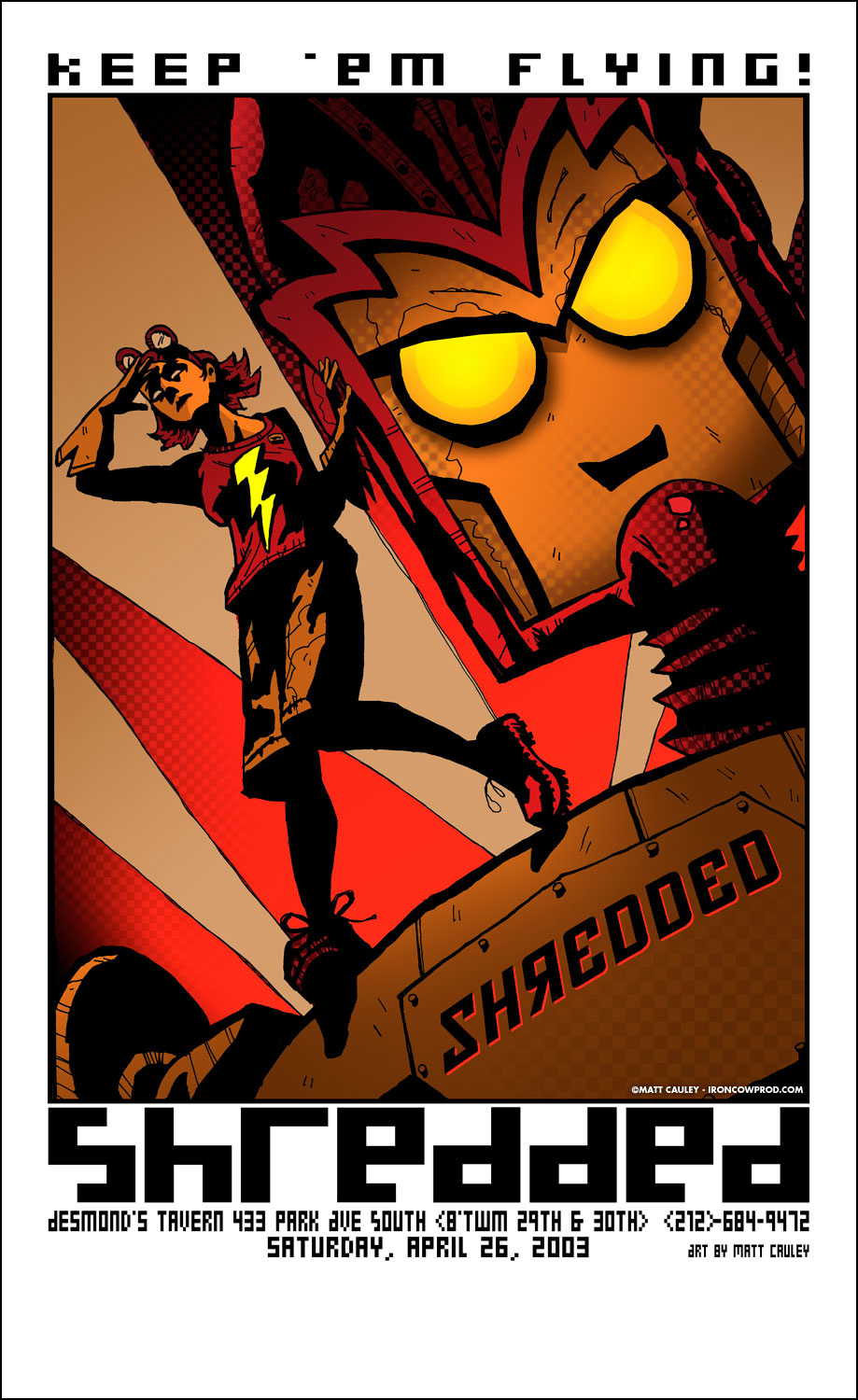 Iron-Cow Productions » Shredded Concert Poster